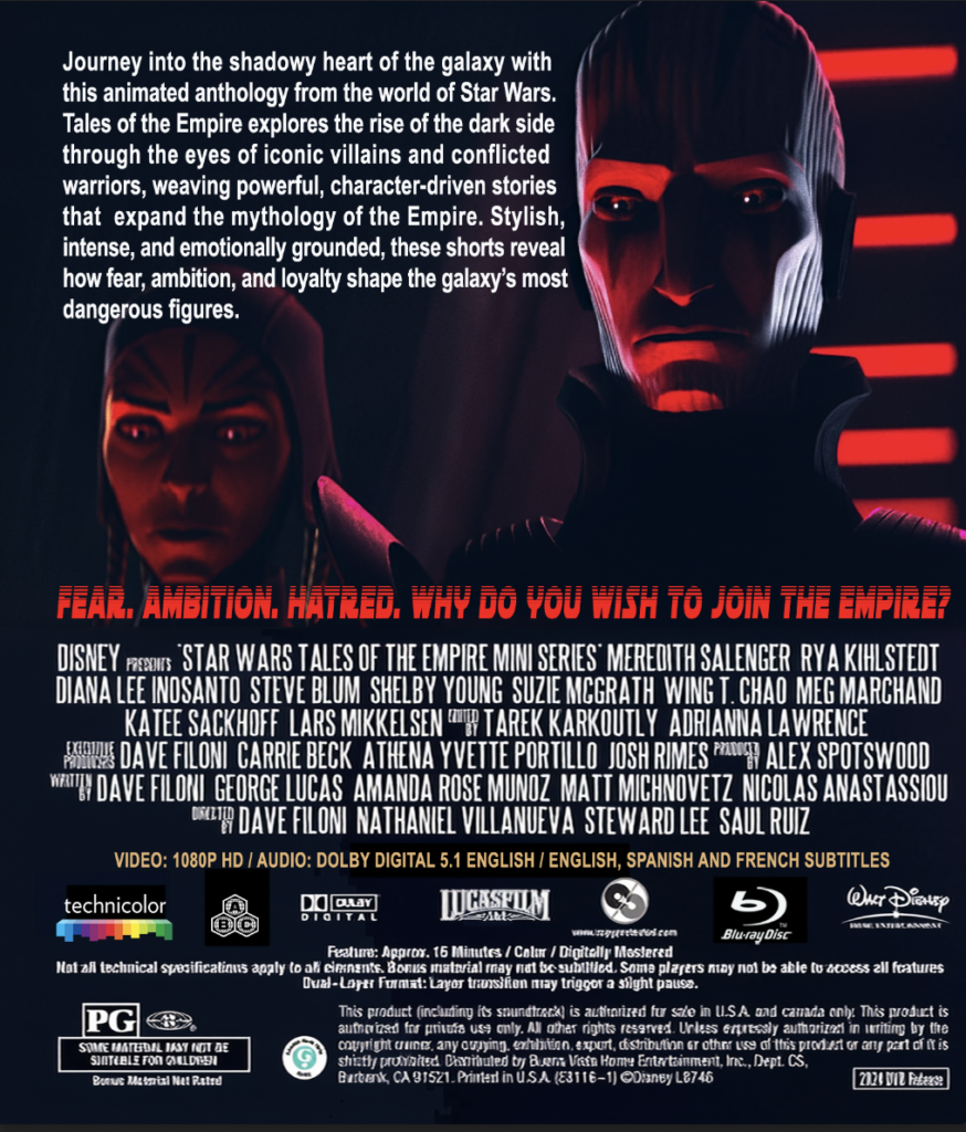 Star Wars: Tales of the Empire – Season 1 (Blu-ray, 2024, Lucasfilm ...